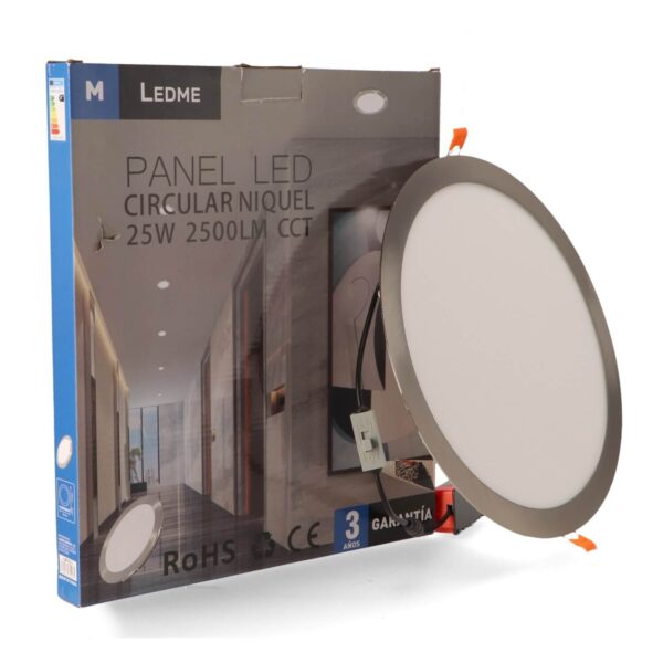 Downlight LED Empotrable Circular 25W Níquel - Efimarket