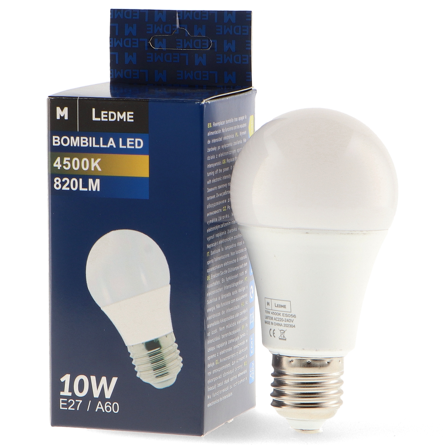Pack de 5 Bombillas Led E27 A60 10W